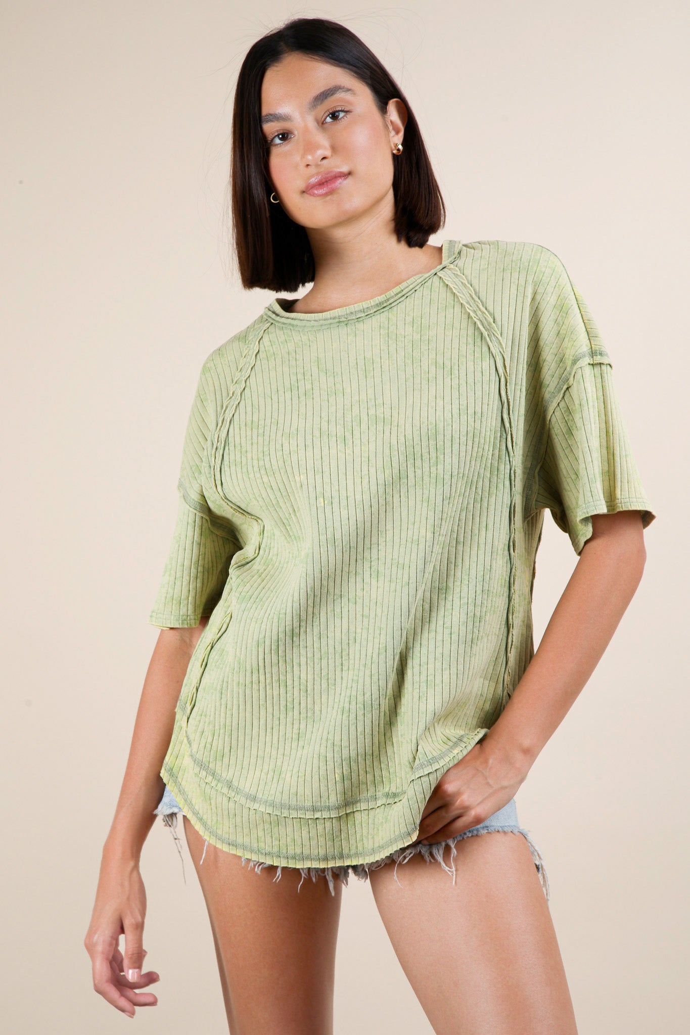 Free Style Mineral Wash Tee NT12086 VERY J – Just Girls Boutique