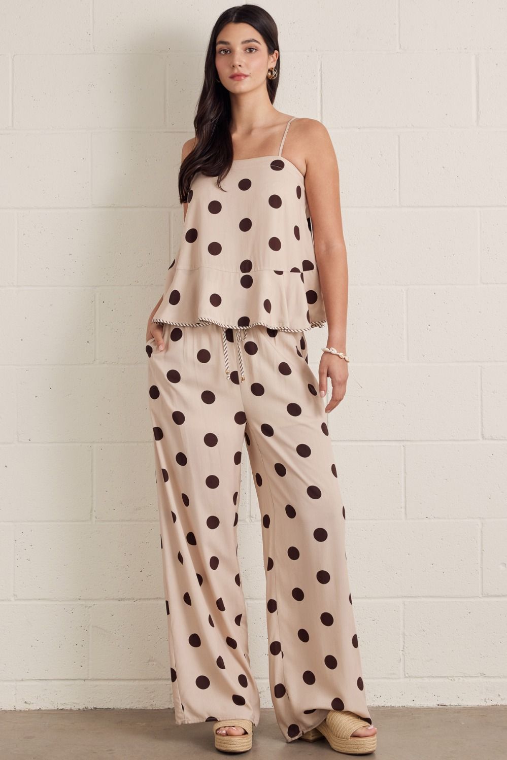 Spot On Polka Dot Peplum Tank T31394 Entro – Just Girls Boutique