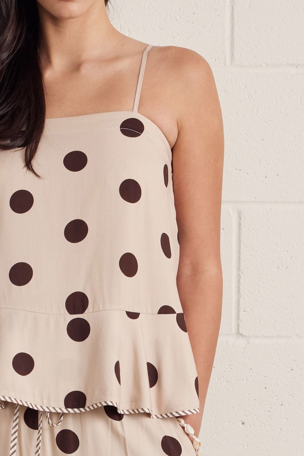 Spot On Polka Dot Peplum Tank T31394 Entro – Just Girls Boutique